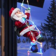 LED světelná dekorace Santa Claus na žebříku, napájení: bateriové, výška: 110 cm