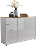 XXXLutz KOMODA, bílá, vysoce lesklá bílá, 105,5/73/33 cm MID.YOU - Široké komody - 001067000802