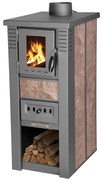 Krbová kamna Pro Lava Ceramic, 6,5 kW, 120 mm, mocca