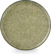 Zelený/krémový dezertní talíř z kameniny ø 20 cm Gravel – ONA