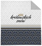 Detexpol Dekorativní přehoz na postel 220x240 Royal Dreams bílý šedý černý K_60 112 Přehoz na postel