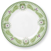 Pip Studio Lily & Lotus talíř Ø23cm, zelený (talíř tenkostěnného porcelánu)