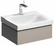Geberit Xeno 2 - Skříňka pod umyvadlo 60 cm, zásuvka s LED svítidlem, šedobéžová 500.505.00.1