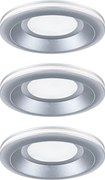 P 92250 LED vestavné svítidlo Sormus 3ks sada IP65 kruhové 100mm 3x4,8W / 1,5W / 230V 3000K matný chrom - PAULMANN