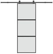 Posuvné dveře s kováním 76x205 cm tvrzeného sklo a hliník 3332938