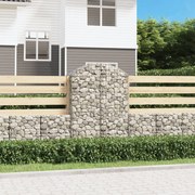 Klenutý gabionový koš 100 x 50 x 140/160 cm pozinkované železo 153437