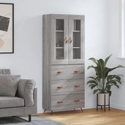 Skříň highboard šedá sonoma 69,5 x 34 x 180 cm kompozitní dřevo 3198383