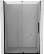 Mexen Velar, posuvné dveře do otvoru 140x200 cm, 8mm čiré sklo, černá matná, 871-140-000-01-70