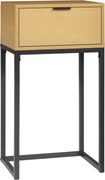 HOMCOM Moderní odkládací stůl se zásuvkou a ocelovými nohami do předsíně, obývacího pokoje nebo ložnice 40x30x76 cm Přírodní | Aosom