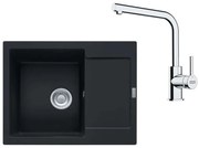 Franke - Kuchyňský set G257O, fragranitový dřez MRG 611-62 a baterie FS 3230.031, onyx/chrom 114.0700.715