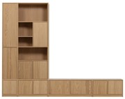 TV sestava v dekoru dubu v přírodní barvě 304x243 cm Modulair – vtwonen