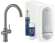 Grohe Blue Home - Dřezová baterie s chladícím zařízením a filtrací, kartáčovaný Hard Graphite 31455AL1