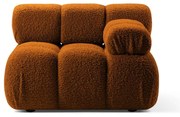 Oranžový modul pohovky z textilie bouclé (pravý roh) Bellis – Micadoni Home