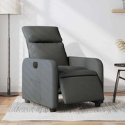 Elektrické polohovací křeslo tmavě šedé textil 3206682