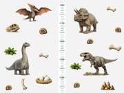 Metr realističtí dinosauři textilní přelepitelné samolepky na zeď výška 160 cm