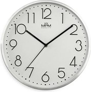 Kovové hodiny bílé MPM Metallic Elegance ∅ 300 x 40 mm