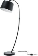 Tchibo - Prohnutá stojací lampa z kovu - barva: černá