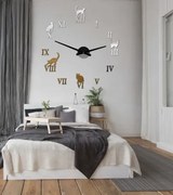 Nalepovací nástěnné hodiny kočka - římská čísla | SENTOP 12S020