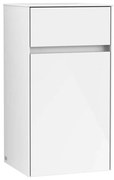Villeroy & Boch Collaro - Boční skříňka, 40x75x35 cm, 1 dvířka, panty vlevo, Glossy White C03200DH