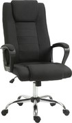 Kancelářská židle Vinsetto s funkcí houpání a opěrkou hlavy, ergonomická pracovní židle, otočná, výškově nastavitelná, černá s texturou lnu 62 x 76 x