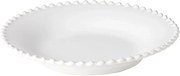 Bílý kameninový talíř na polévku Costa Nova Pearl, ⌀ 24 cm