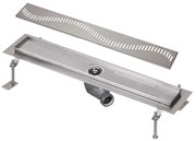 Sanela Nerezové žlaby - Nerezový koupelnový žlábek do prostoru, délka 115 cm, mat SLKN 05AX