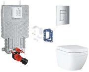 Grohe Uniset - Set předstěnové instalace, klozetu, sedátka SoftClose, tlačítka Skate Cosmopolitan a sady pro vhazování tablet, Triple Vortex, chrom SANI15BB2115
