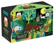 Mudpuppy Puzzle Zvířátka v lese - svítí ve tmě 100 dílků
