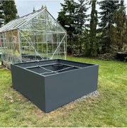 Velký vyvýšený záhon, sklolaminát, délka 200 cm, RAL 7016 - antracit