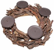 Košíkárna Adventní svícen proutěný 32 cm