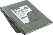 Plachta zakrývací BASIC 50 g/m2 zelená/stříbrná 4×5 m