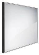 Nimco - Zrcadlo s LED osvětlením, 60x60 cm, hliník/černá ZPC 13066-90