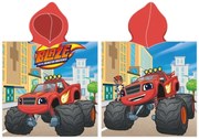 Carbotex dětské pončo Plamínek a Čtyřkoláci Monster Truck 50x115 cm