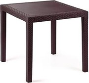 MEGA PLAST Stůl RATAN LUX wenge 73 x 75,5 x 75,5 cm