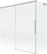 Mexen Rox, L posuvná 2-křídlová vanová zástěna 160 + 70 x 150 cm, 8mm čiré sklo, ocelový profil, 8C9L-160-070-97-00