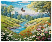 Puzzle "Nádherná krajina", 19 x 24 cm / 110 dílků