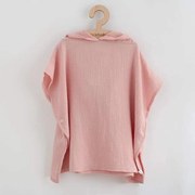 Dětské mušelínové pončo New Baby Feeling růžová 35 cm velikost XS