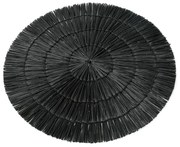 Prostírání Alang Alang Round Black 38 cm Bazar Bizar