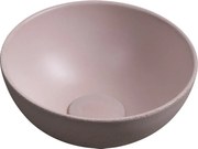 Sapho Sapho, MINOR betonové umyvadlo na desku, průměr 26cm, růžová mat, MR26021