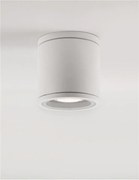 NV 9040061 Venkovní stropní svítidlo CERISE bílý litý hliník a skleněný difuzor GU10 1x7W IP54 220-240V bez žárovky - NOVA LUCE