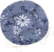 Bellatex Sedák DITA kulatý prošívaný průměr 40 cm Kostička Modrá