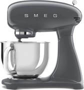 Kuchyňský robot smeg 50's retro style 4,8 l šedý, s nerezovou miskou