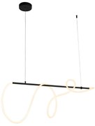 Designové závěsné svítidlo černé vč. LED 3-stupňové stmívatelné - Danisha
