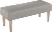 Dlouhá lavička 100x40cm barva béžová látka pletený vzor