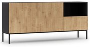 Eltap Komoda Lanzzi 180 Černý Mat/Dub Artisan