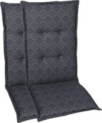 Go-De Textil Sada zahradních podsedáků Raute (vysoká opěrka, 2 kusy, antracitová)