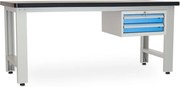 Dílenský stůl Solid MDF-02, 210 cm, závěsný box, černá