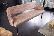 Designová lavice Laney 162 cm šampaňský samet