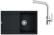 Franke - Kuchyňský set G259MČ, fragranitový dřez MRG 611 a baterie FS 3230.031, matná černá/chrom 114.0700.720