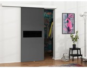 Posuvné dveře Mereno IV 100, Barva: bílá + grafit + černý lacobel